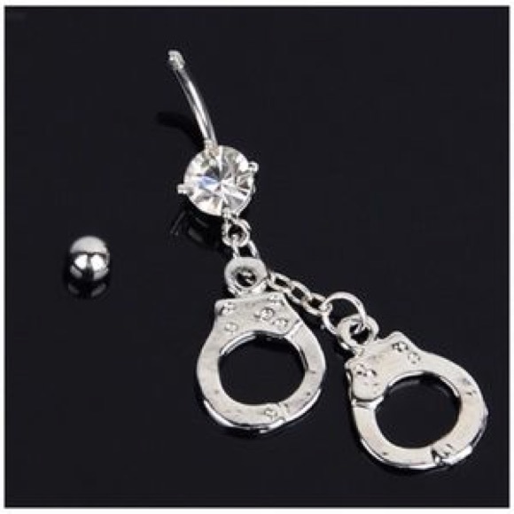 Fashion Jewelry | Jewelry | Rhinestone Navel Handcuffs Belly Piercing ...